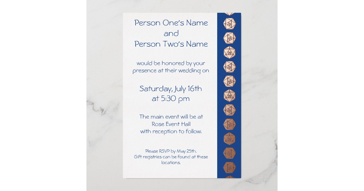 Tabletop Chic in Blue Foil Invitation | Zazzle