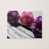 Tabletop RPG | PNP Role Play Character Sheet Dice Jigsaw Puzzle | Zazzle