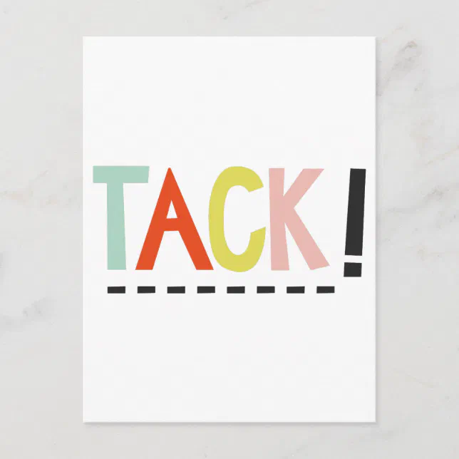 TACK! Colors Vertical Card | Zazzle