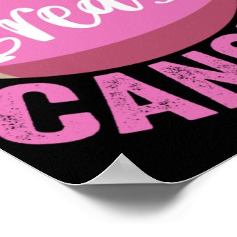 Tackle Breast Cancer Funny Football Awareness Gift Poster | Zazzle