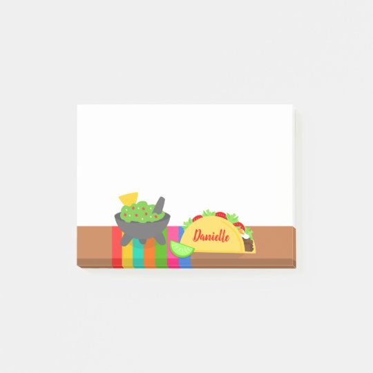 Taco and Guacamole Post-it Notes | Zazzle.com