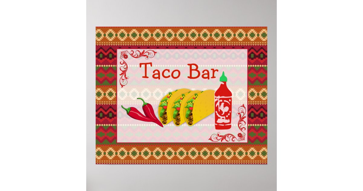 Taco Bar Sign | Zazzle