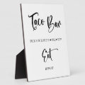 Taco bar Wedding sign Tabletop Plaque | Zazzle