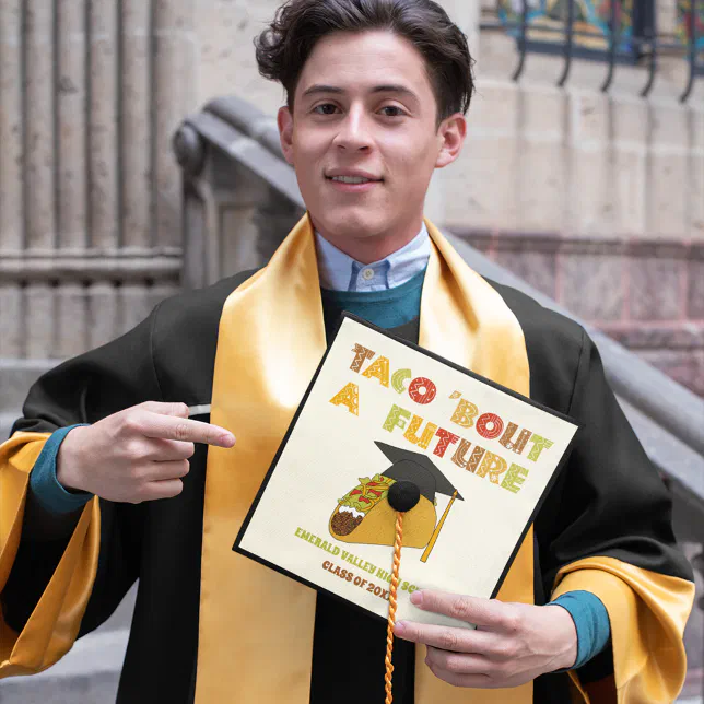 Taco Bout a Future Photo Graduation Party Graduation Cap Topper | Zazzle
