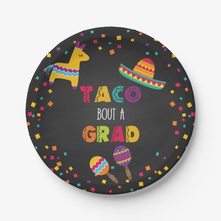 Taco Bout a Grad Fiesta Graduation Plate | Zazzle
