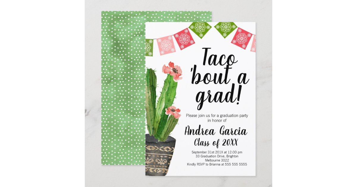 Taco Bout A Grad, Graduation Invitation | Zazzle