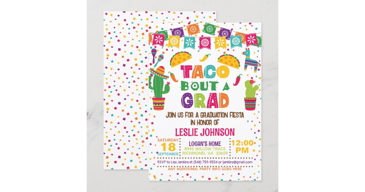 Taco Bout a Grad Invitation | Zazzle