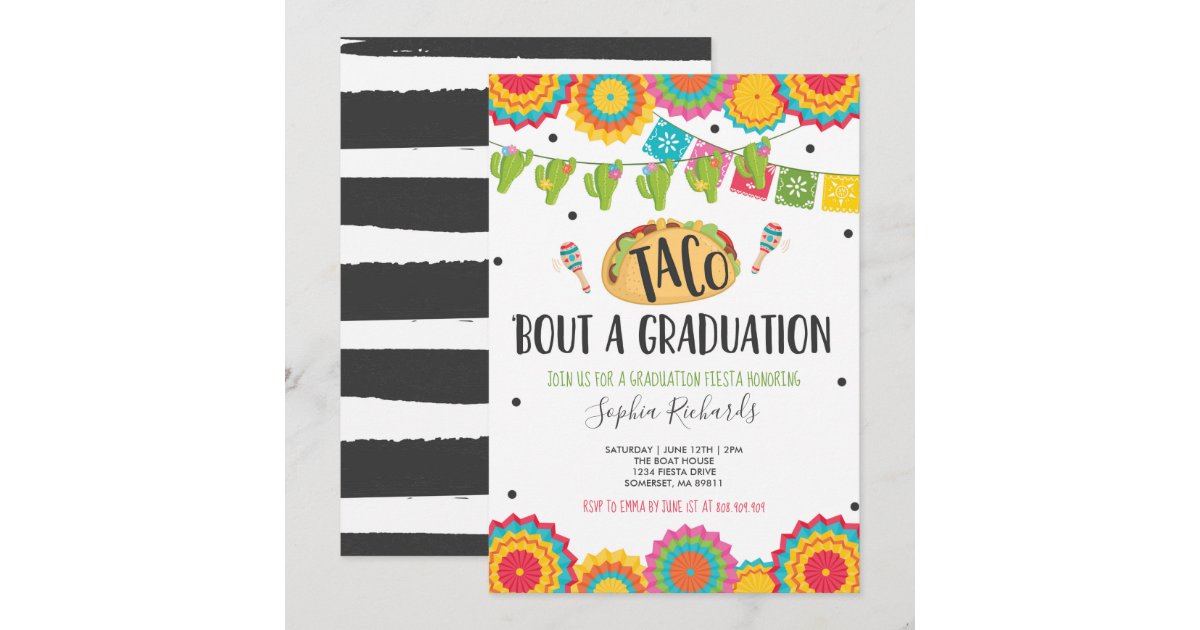Taco 'Bout A Graduation Fiesta Graduation Party Invitation | Zazzle