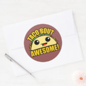 Taco Bout Awesome Classic Round Sticker | Zazzle