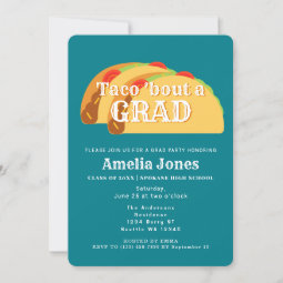 Taco Bout GRAD Graduation Party Invitation | Zazzle