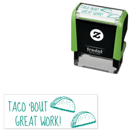 Taco Bout Great work teacher stamp | Zazzle