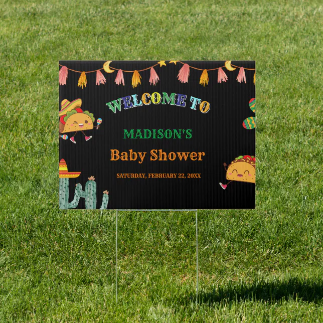 Taco Bout Mexican Baby shower Welcome Sign | Zazzle