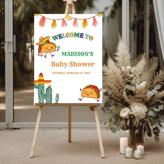 Taco Bout Mexican Baby shower Welcome Sign | Zazzle