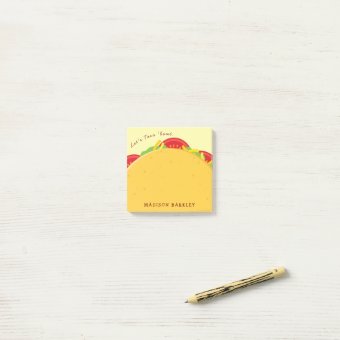 Taco Cute Kids Post-it Notes | Zazzle