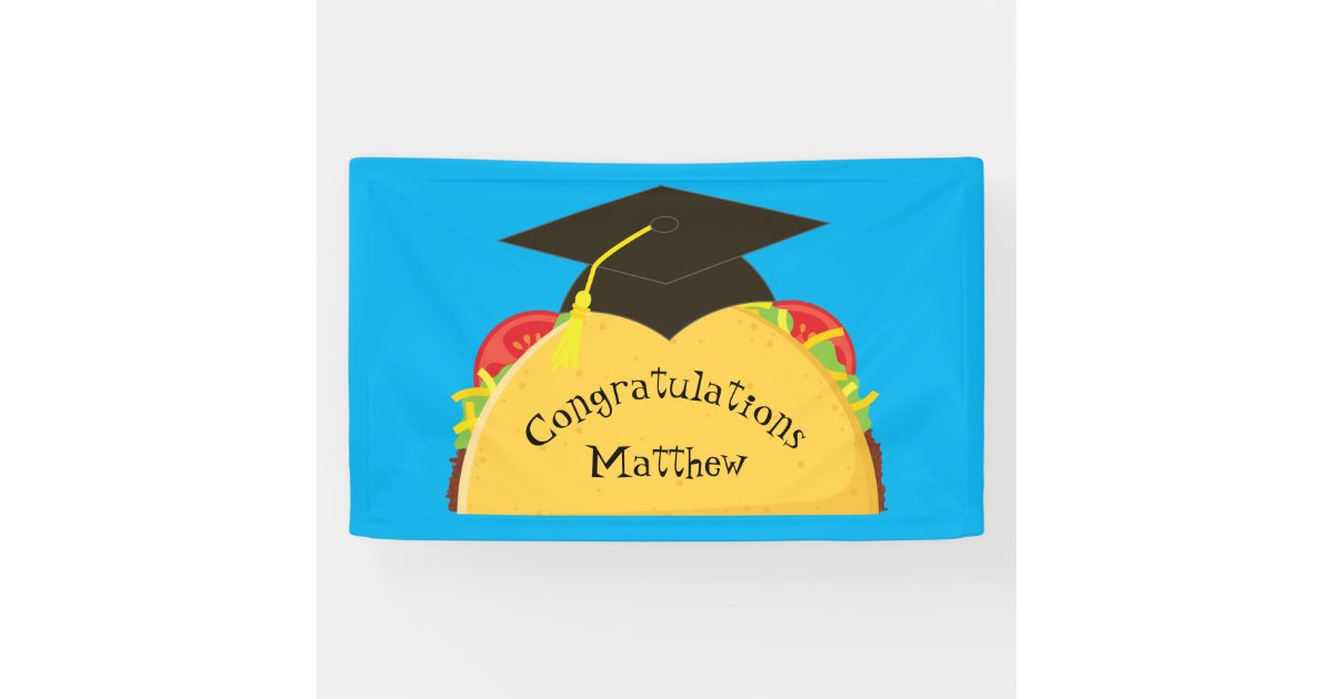 Taco Fiesta Graduation Party Mexican Banner | Zazzle