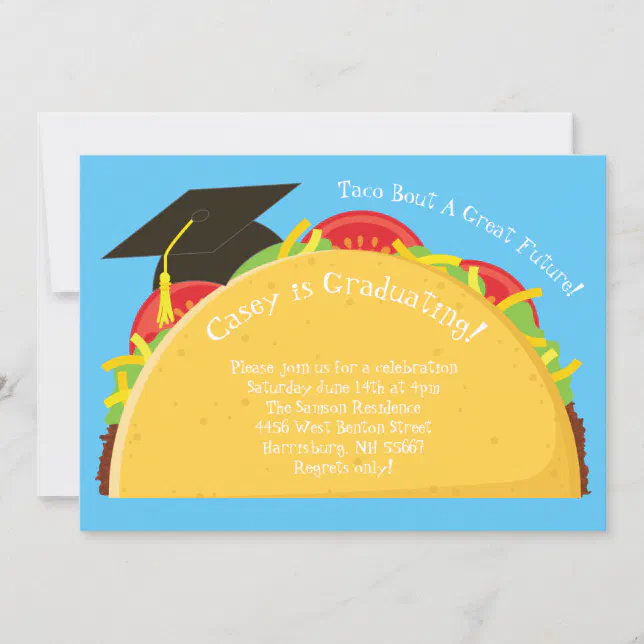 Taco Fiesta Graduation Party Mexican Invitation | Zazzle