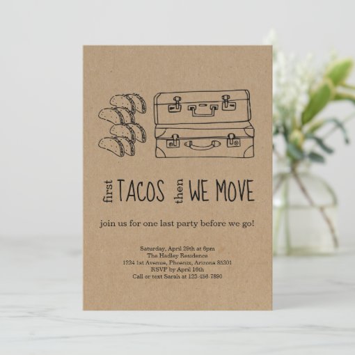 Taco Going Away Party Invitation | Zazzle