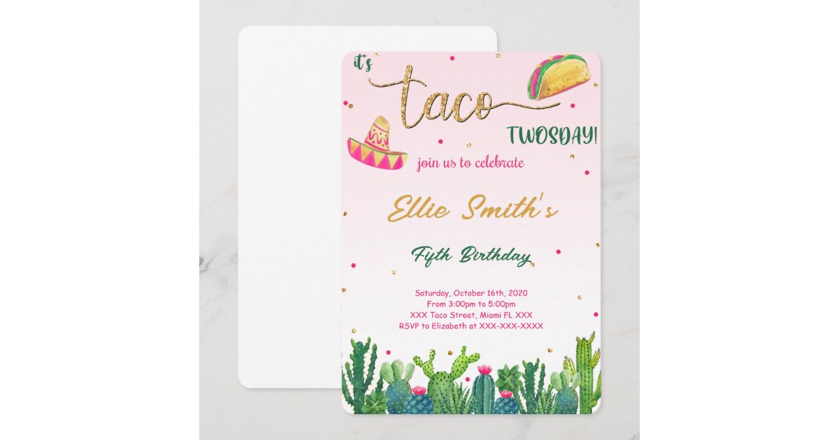 Taco Invitation | Zazzle