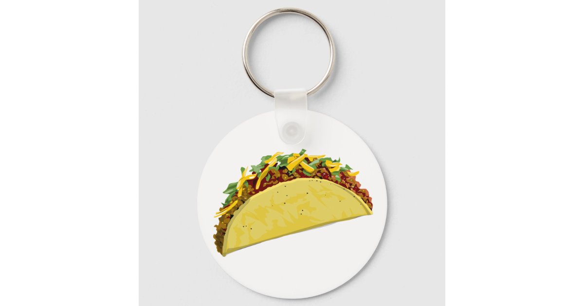 Taco Keychain | Zazzle