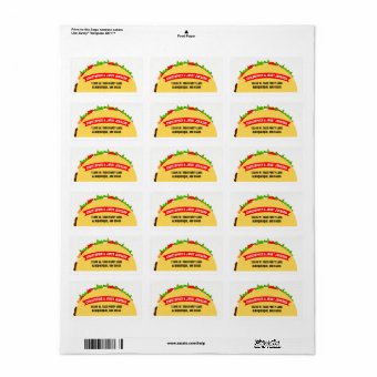 Taco Label | Zazzle