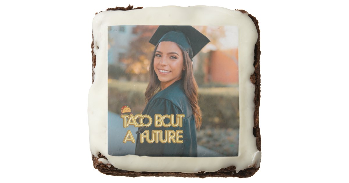 Taco Party Graduation Thank You Favor Brownies | Zazzle