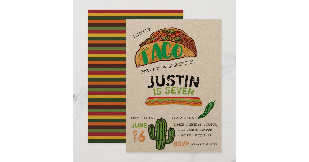 Taco Party Invitation | Zazzle