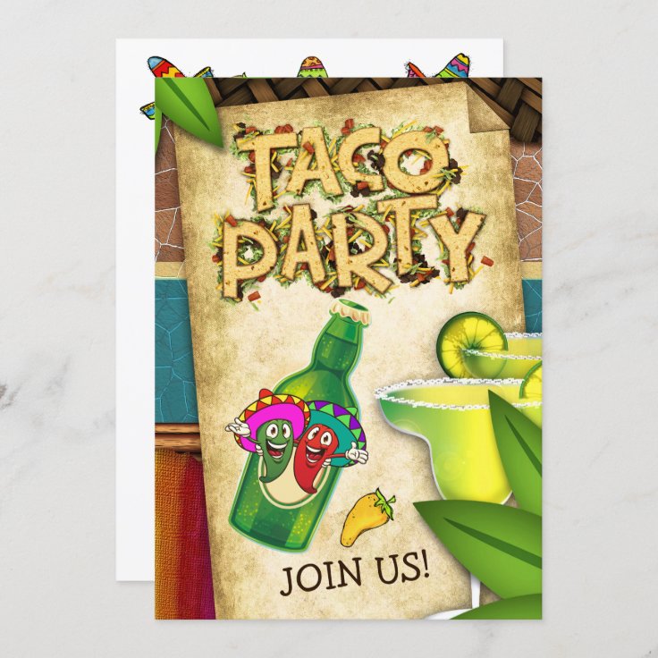 Taco Party Invitation | Zazzle