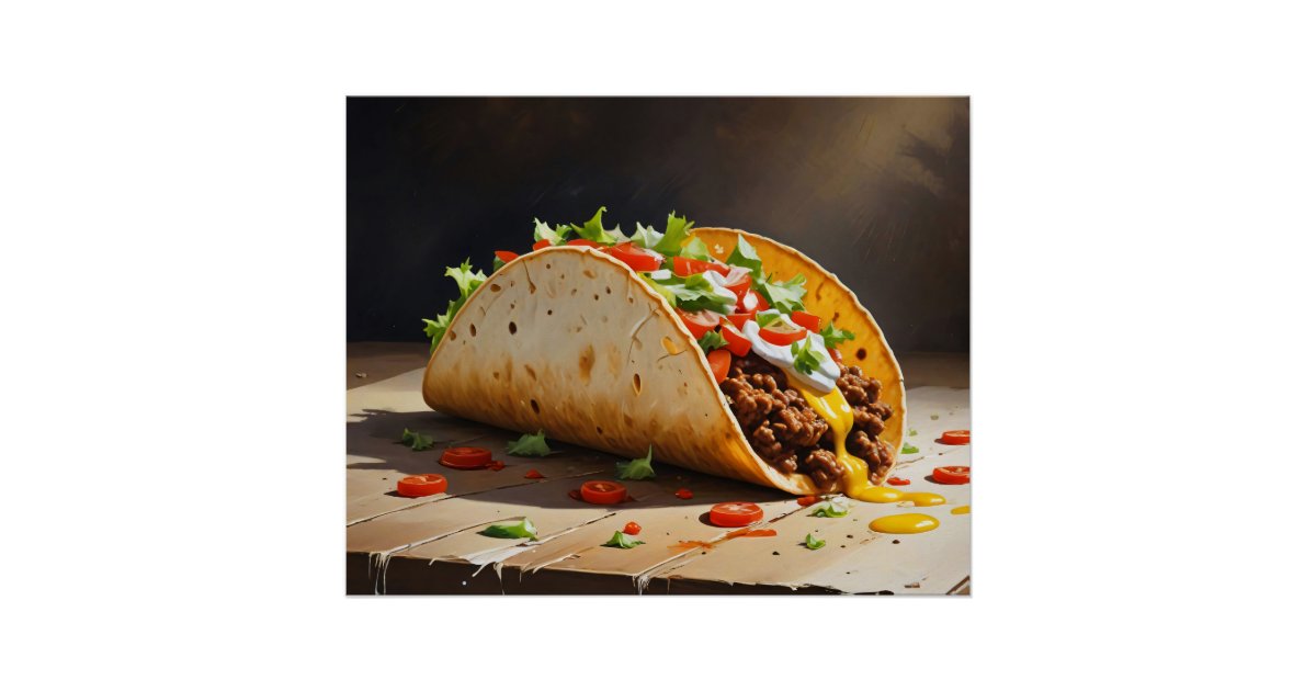 Taco Still Life Poster | Zazzle