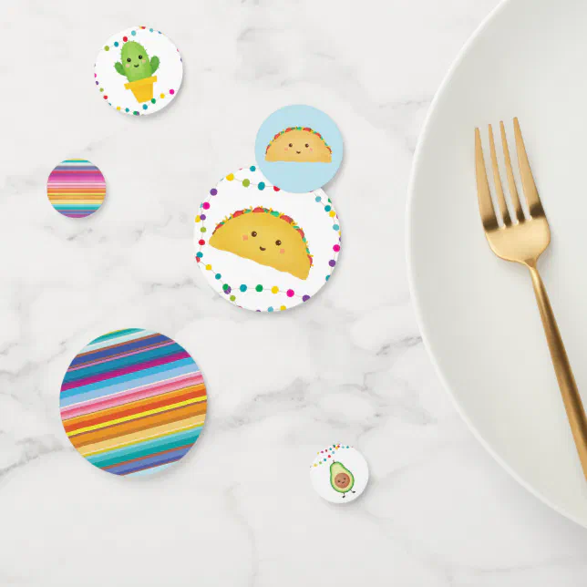 Taco theme | fiesta theme party decorations confetti | Zazzle