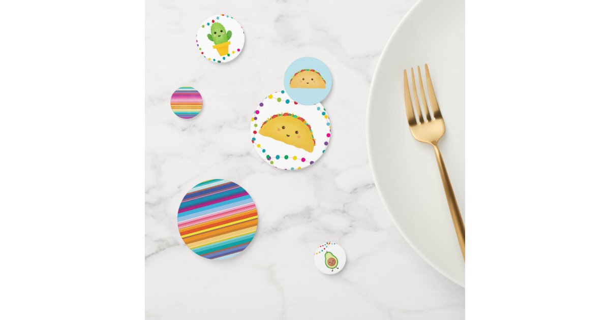 Taco theme | fiesta theme party decorations confetti | Zazzle