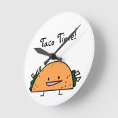 Taco Time Kitchen Wall Clock | Zazzle