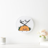 Taco Time Kitchen Wall Clock | Zazzle
