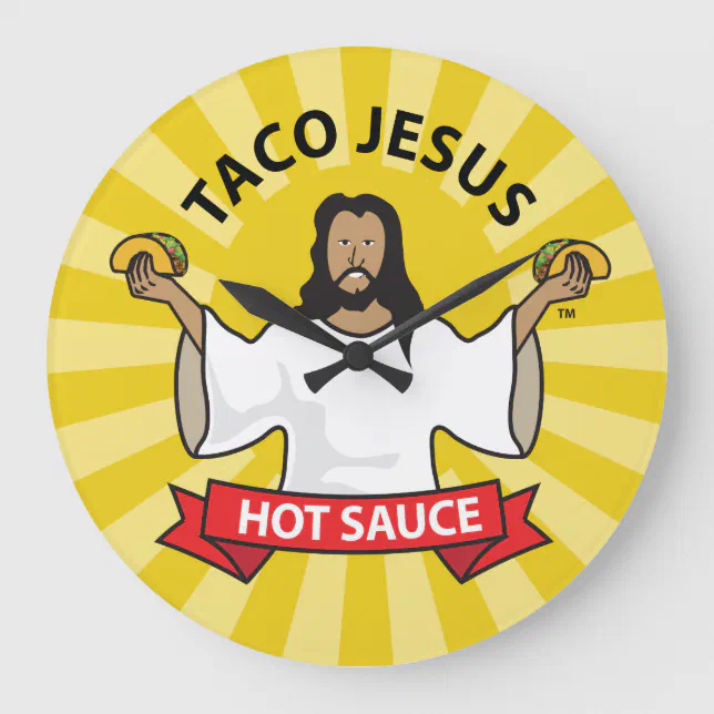 Taco Time Large Clock | Zazzle