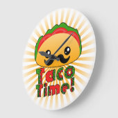 Taco Time Large Clock | Zazzle