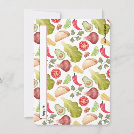 Taco Time Recipe Cards | Zazzle