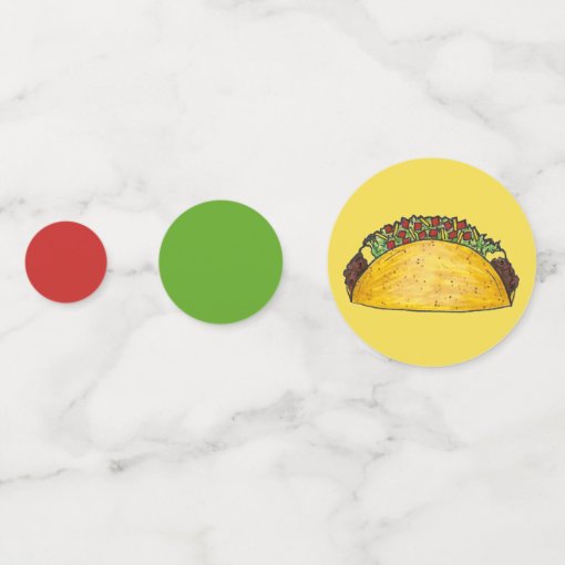 Taco Tuesday Birthday Party Fiesta Mexican Food Confetti | Zazzle