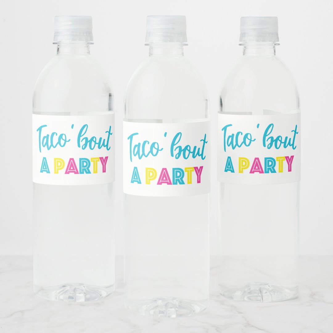 Taco Water Bottle Labels | Zazzle