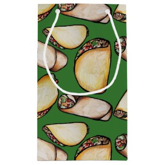 Tacos and Burritos pattern Small Gift Bag | Zazzle