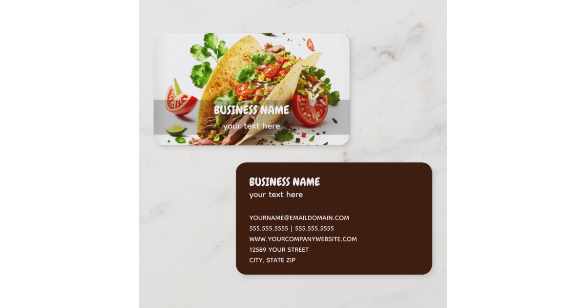 Tacos Business Card | Zazzle