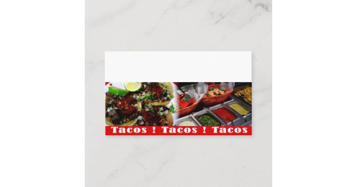 Tacos Business Card | Zazzle
