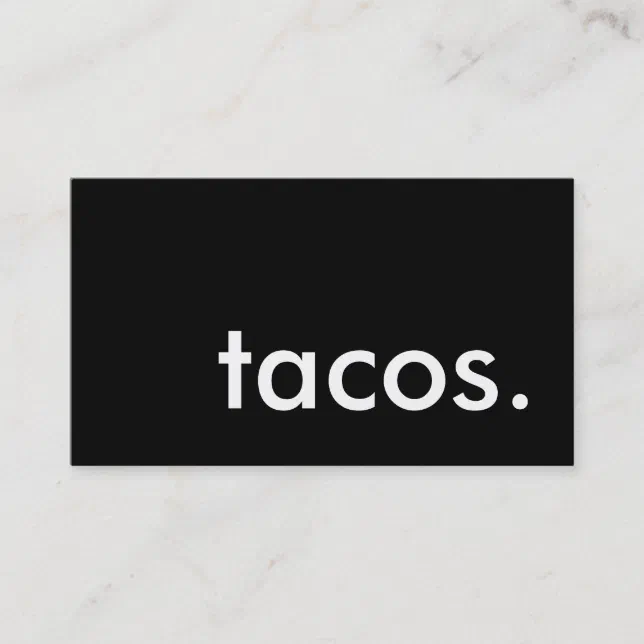 tacos. loyalty punch card | Zazzle