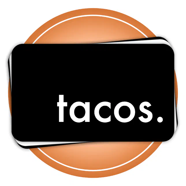 tacos. loyalty punch card | Zazzle