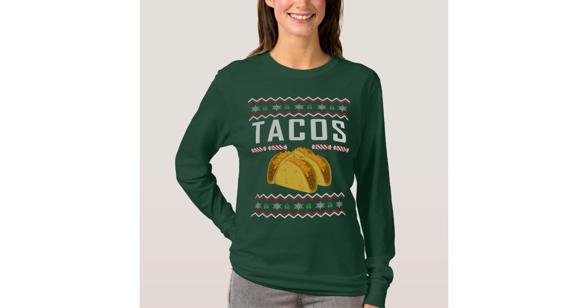 Tacos Ugly Christmas Sweater | Zazzle