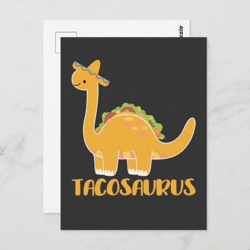 Tacosaurus Cinco de Mayo Funny Taco Dinosaur Postcard | Zazzle