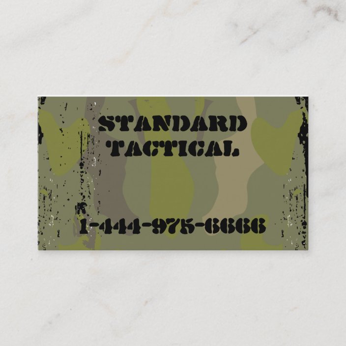 Tactical Camo Business Card | Zazzle.com