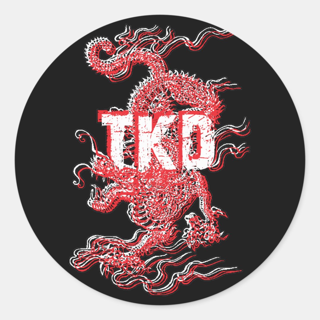 Tae Kwon Do Dragon Stickers | Zazzle