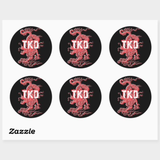 Tae Kwon Do Dragon Stickers | Zazzle