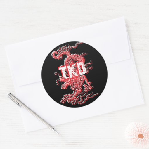 Tae Kwon Do Dragon Stickers | Zazzle