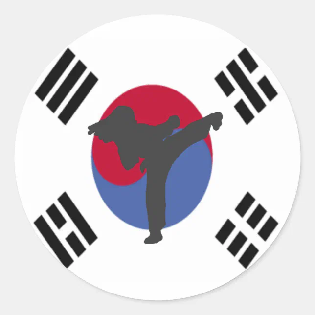 Tae Kwon Do Kicker female Stickers | Zazzle