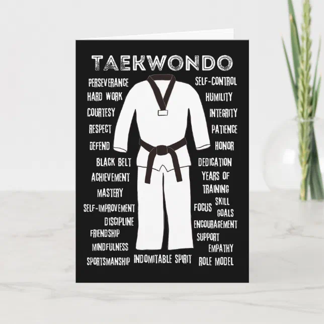 Taekwondo Black Belt Congratulations Card | Zazzle